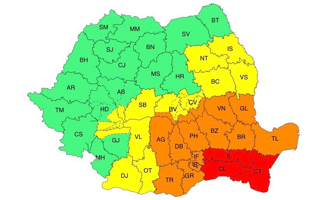 Cod roșu de ploi în județul Constanța: școlile se închid, prefectul ...